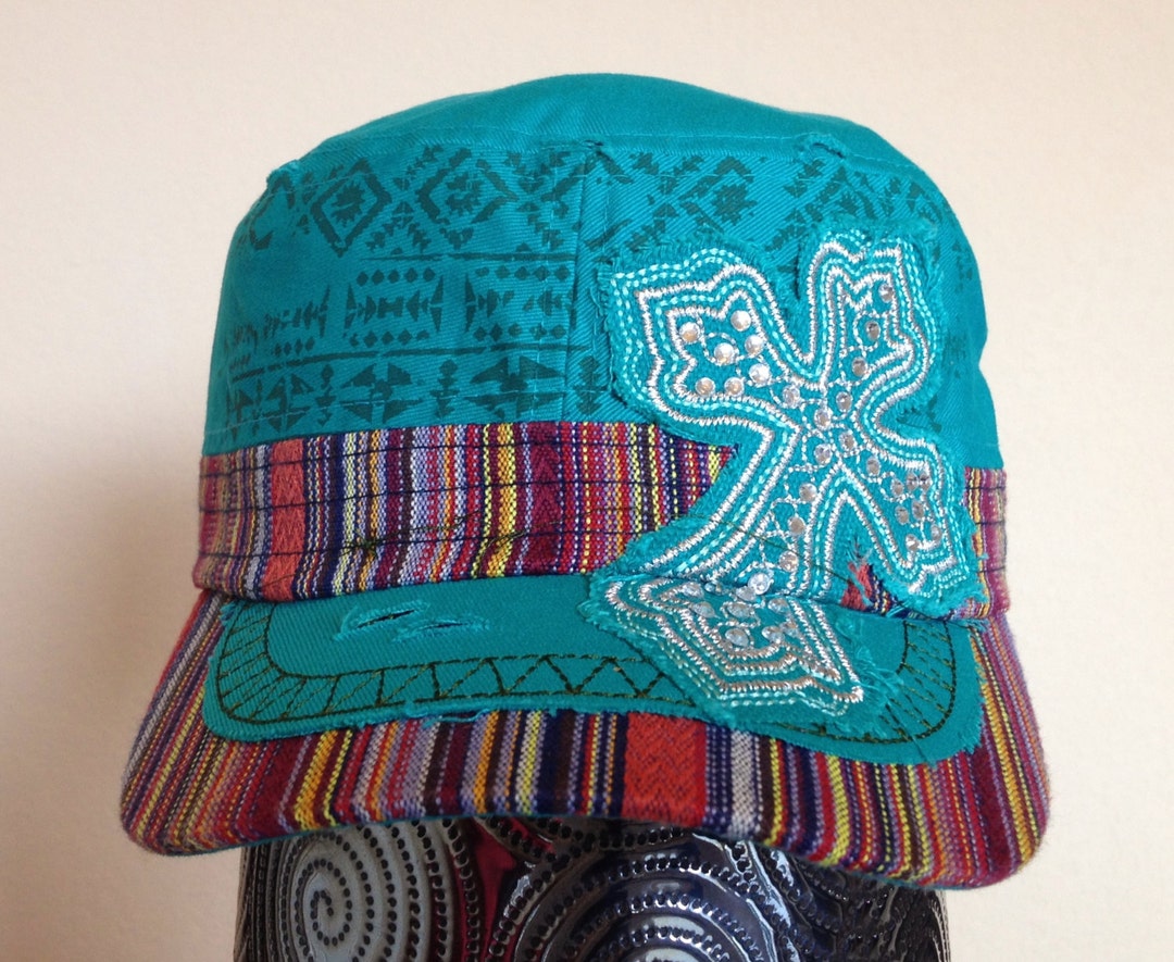 Christian Women's Adult Embroidered Screenprinted Adjustable Turquoise ...