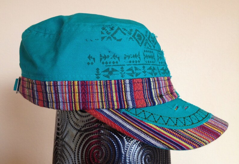 Christian Women's Adult Embroidered Screenprinted Adjustable Turquoise ...