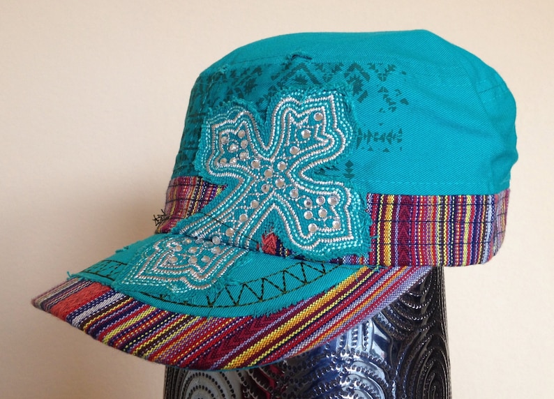 Christian Women's Adult Embroidered Screenprinted Adjustable Turquoise ...