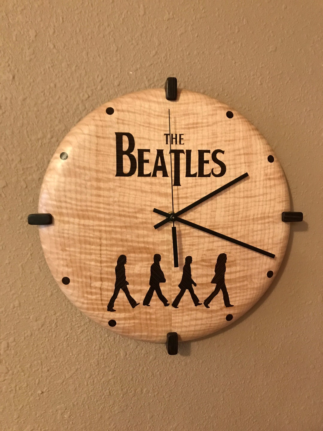 Beatles Wall Clock Figured Maple - Etsy