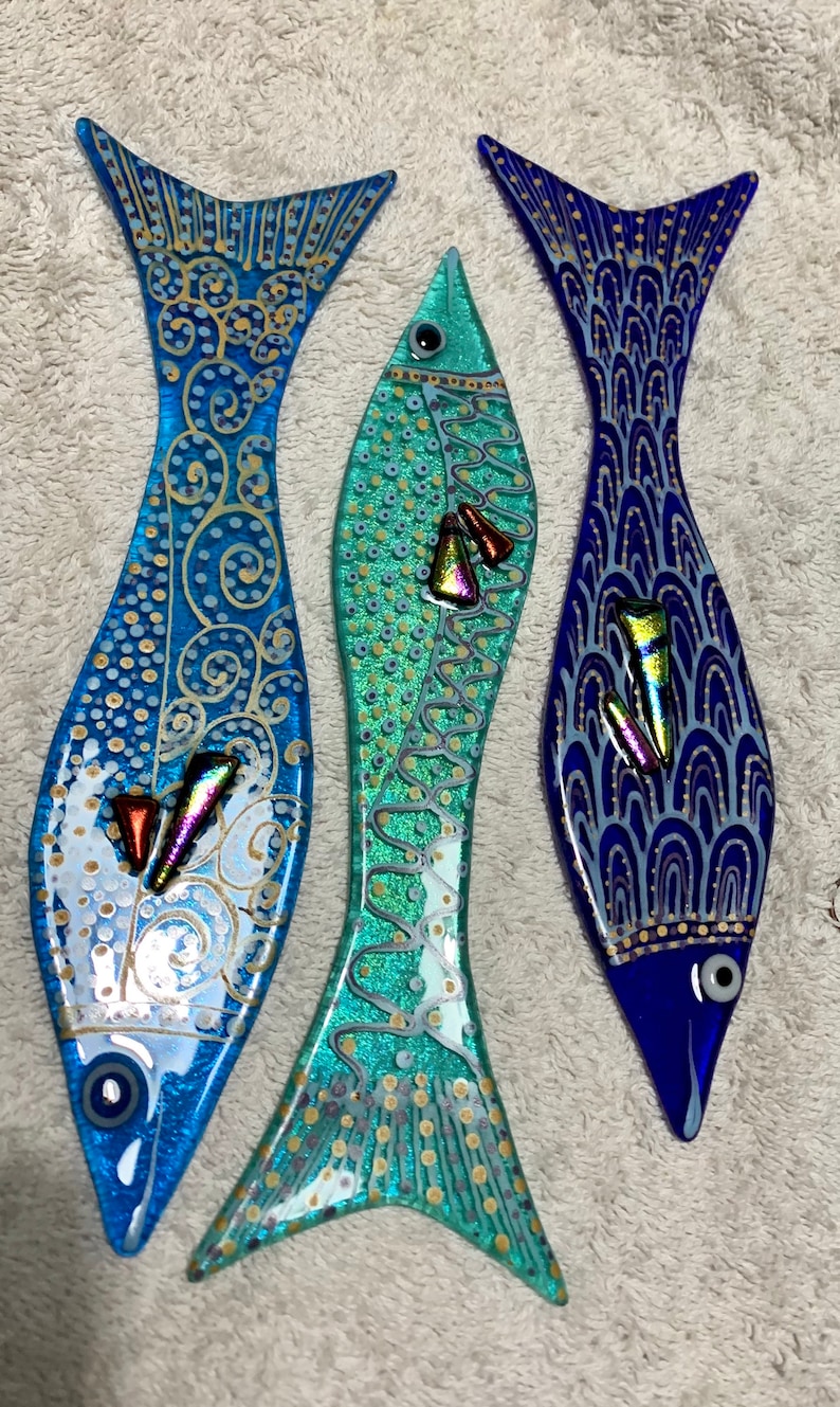 Fused Glass Fish - Etsy UK