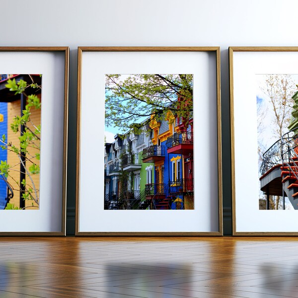 Colorful Houses Art - Etsy