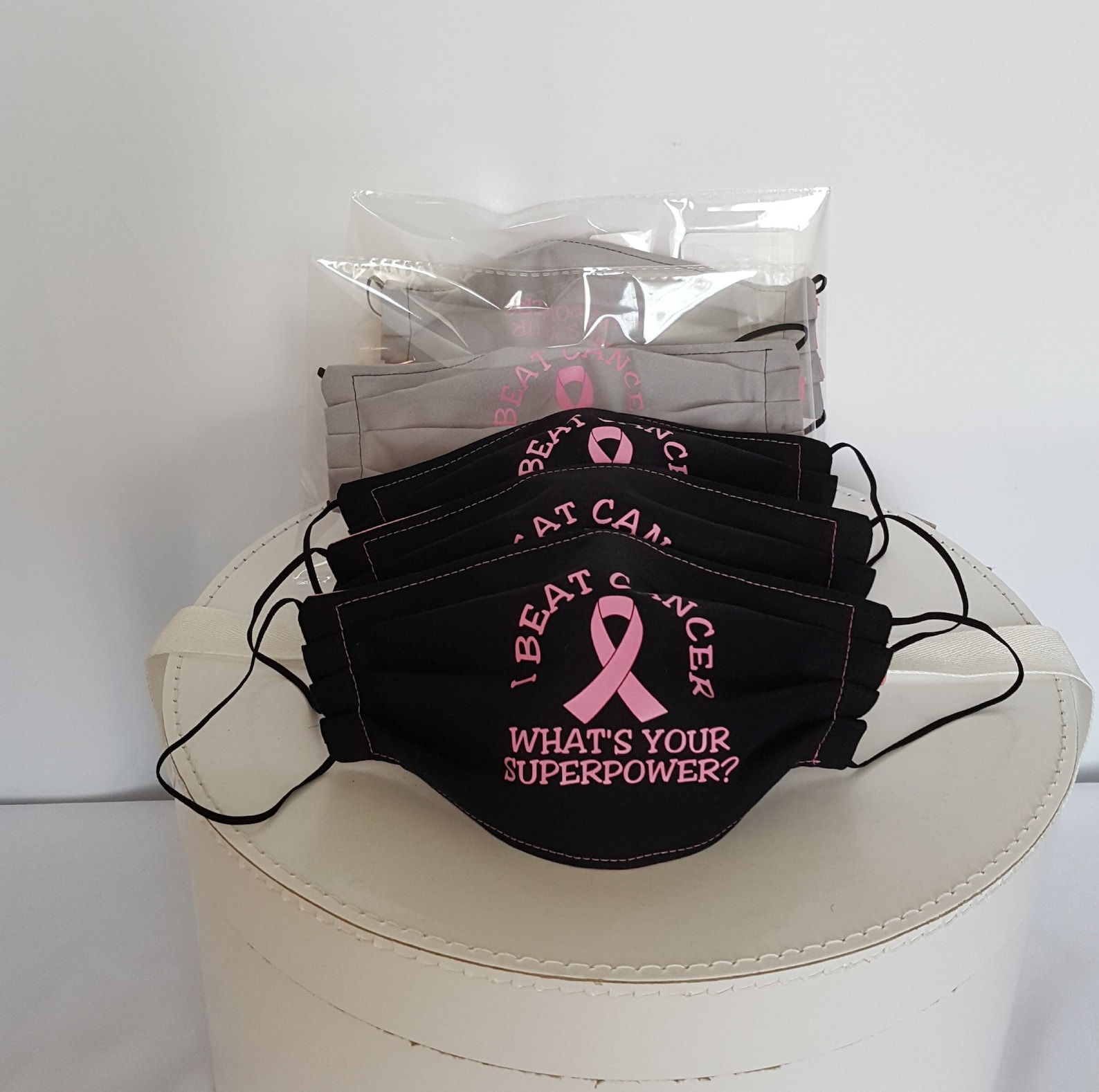 Breast Cancer Theme Face Mask 3 Layers With Built-in Washable Filter - Etsy
