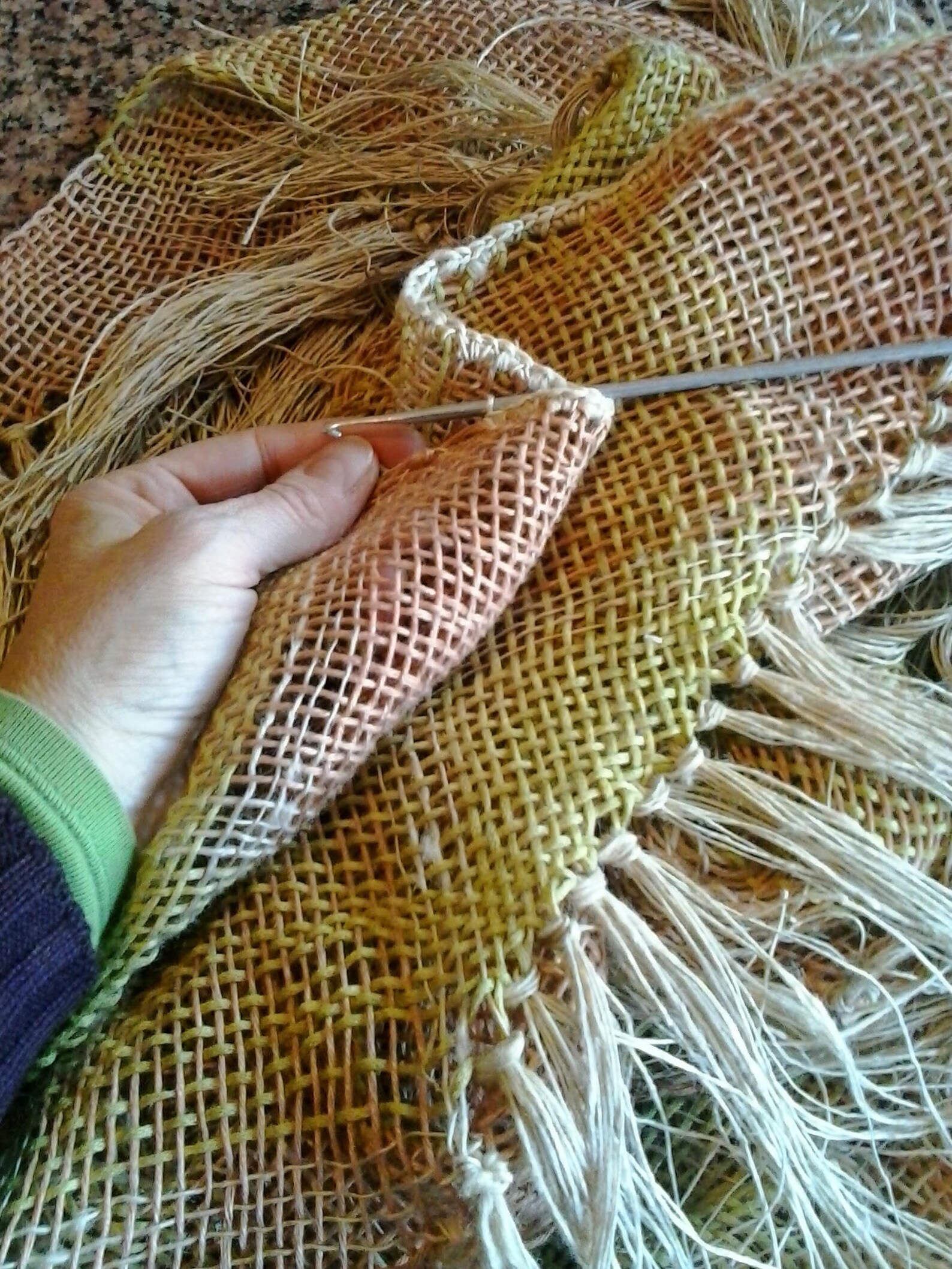 Scialle WILD, seta tussah e lino, tessuto a mano e tintura naturale ...