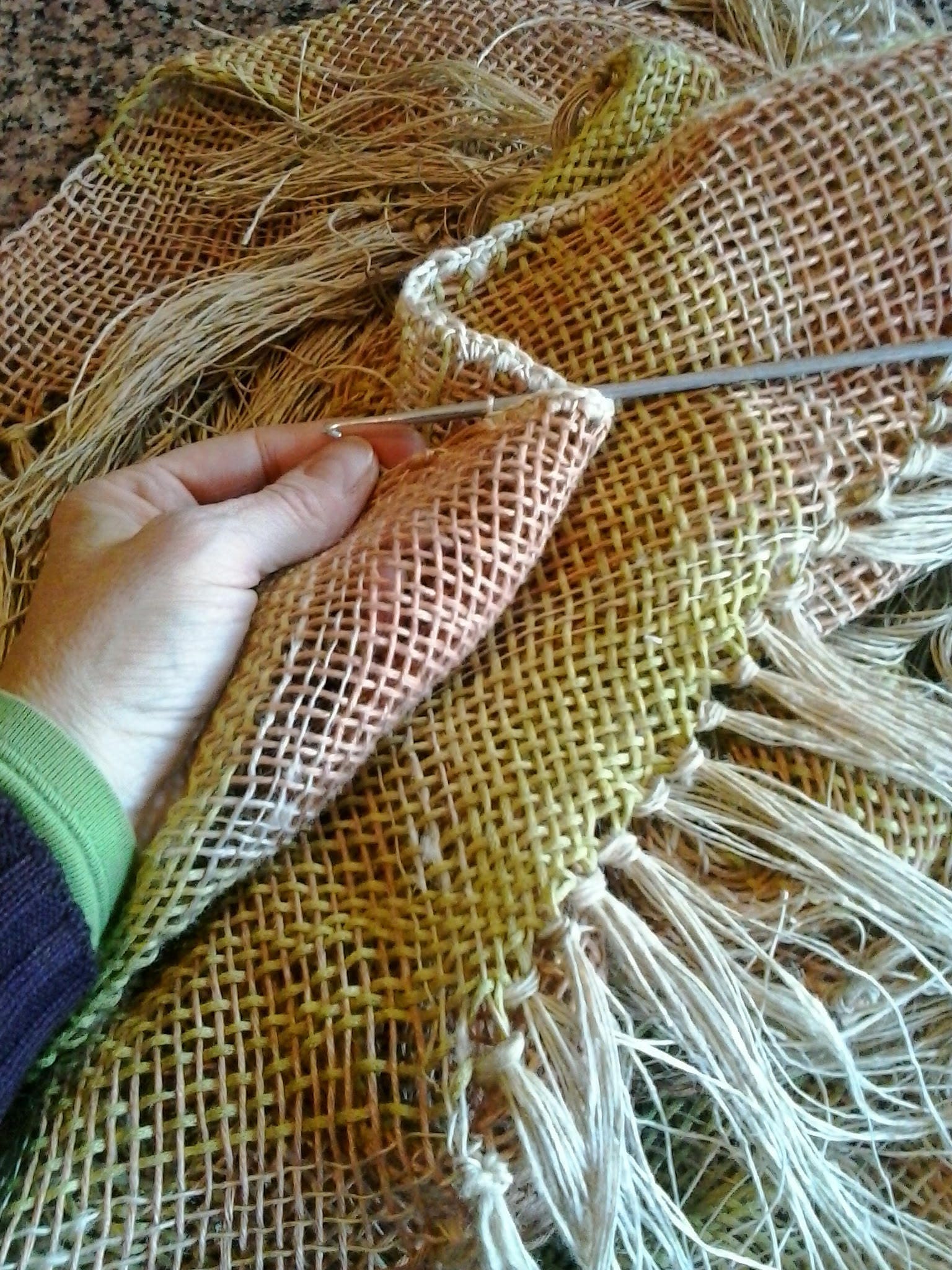 Scialle WILD, seta tussah e lino, tessuto a mano e tintura naturale ...