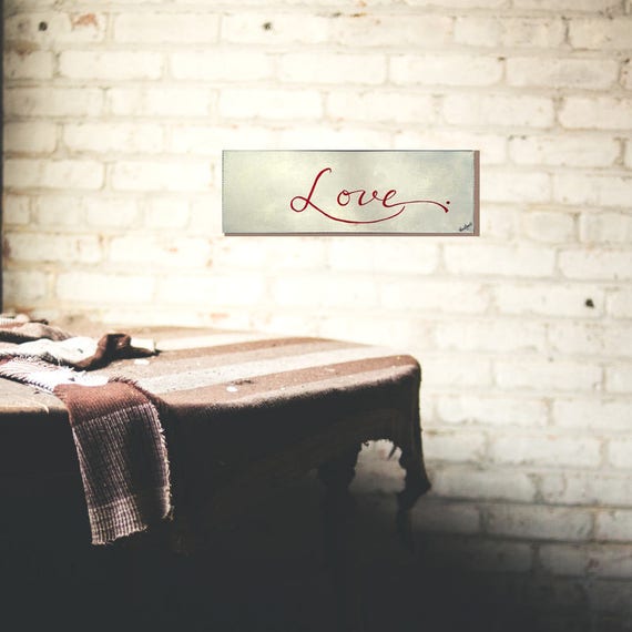 Script Art Script Wall Art Simple Art Script Sign Love | Etsy