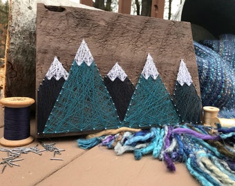 Mountain string art | Etsy