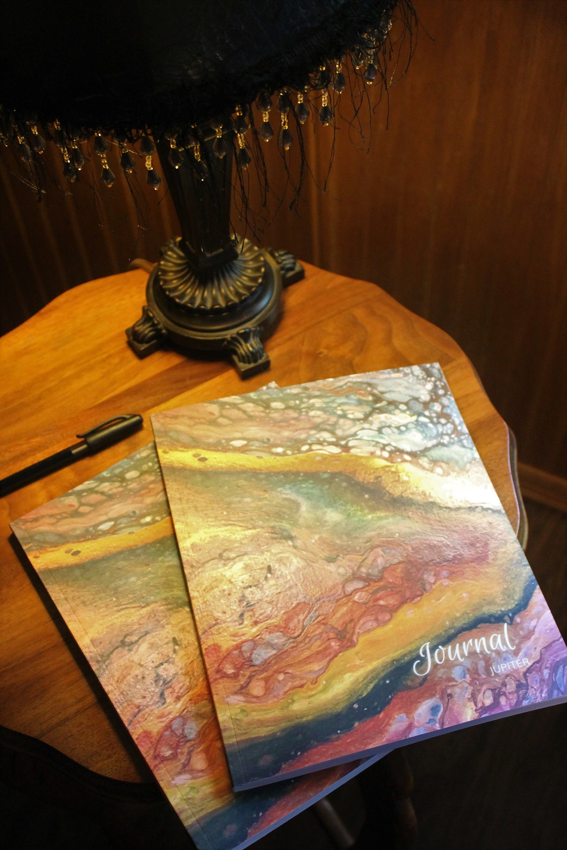 Journal 'jupiter': 8 X 10 Blank Lined Notebook Created From Canvas ...