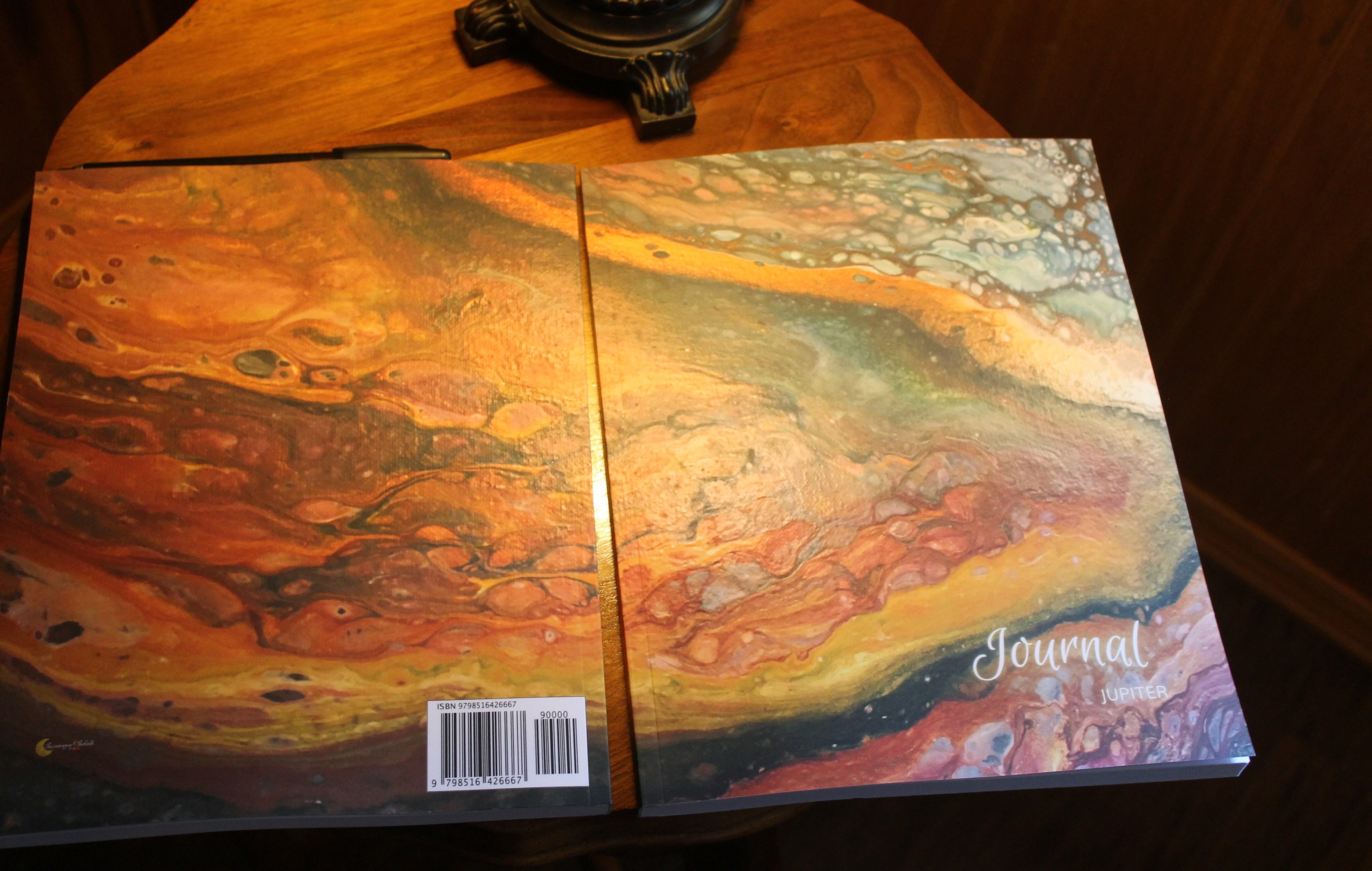 Journal 'jupiter': 8 X 10 Blank Lined Notebook Created From Canvas ...