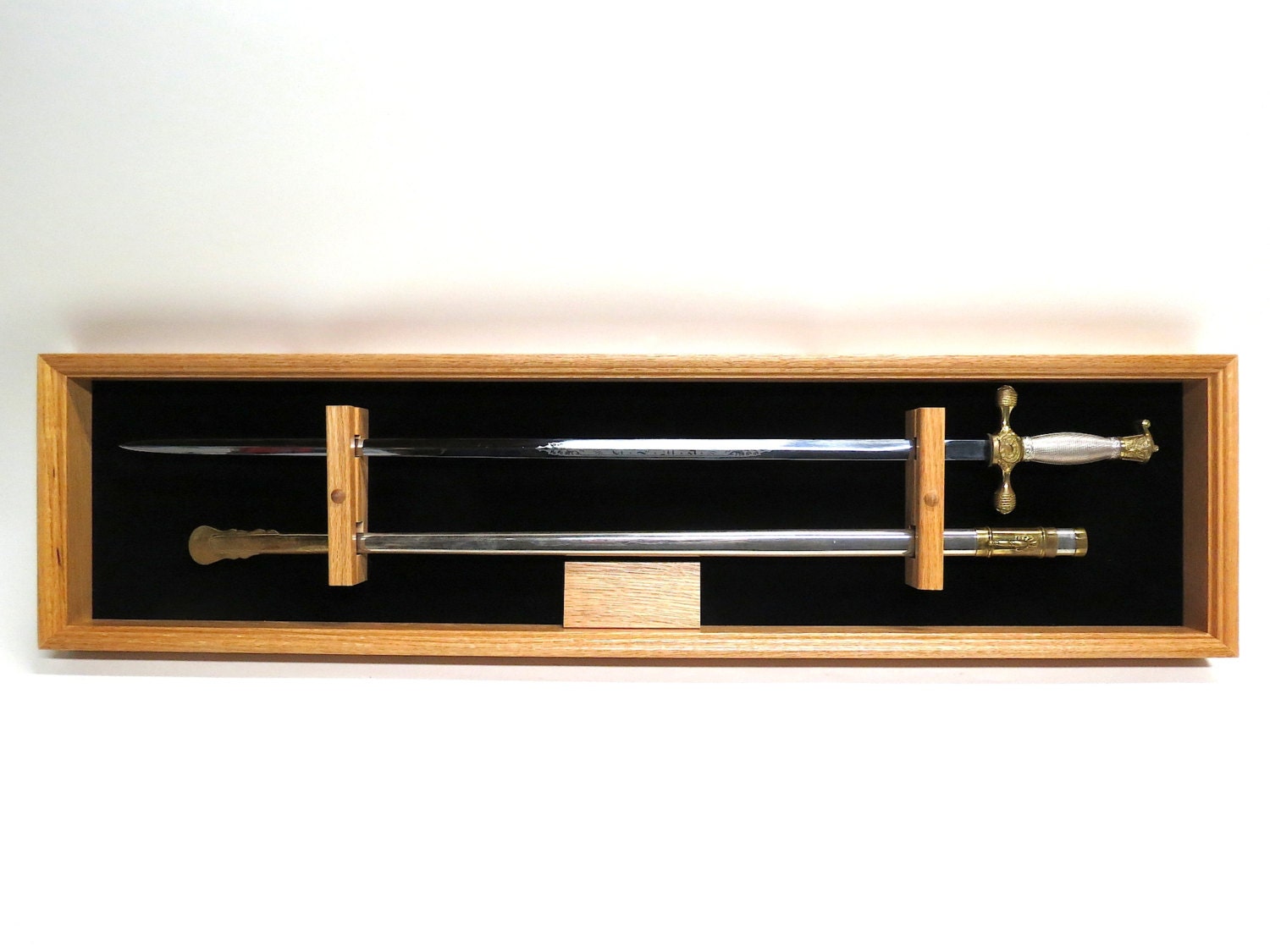 Military Saber / Sword Display Cadet - Oak, Cherry or Walnut Wood - Etsy