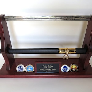 Military Officer Saber Sword Desktop Display - Cherry, Oak or Walnut - Etsy