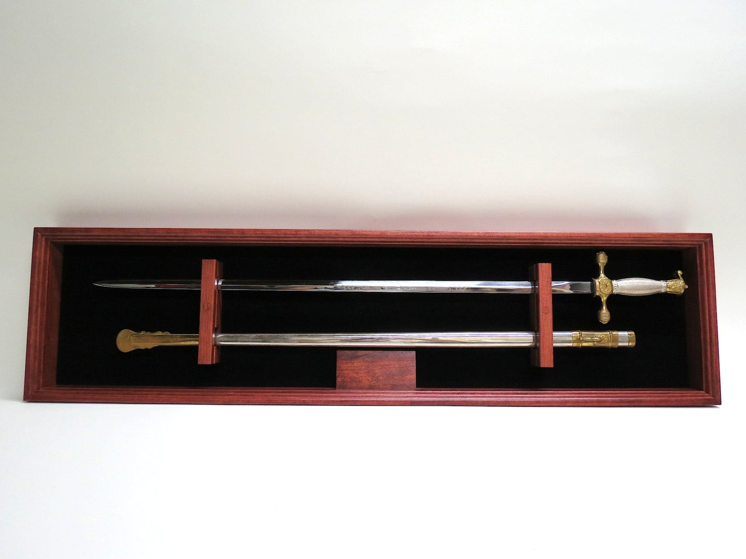 Military Saber / Sword Display Cadet - Oak, Cherry or Walnut Wood - Etsy