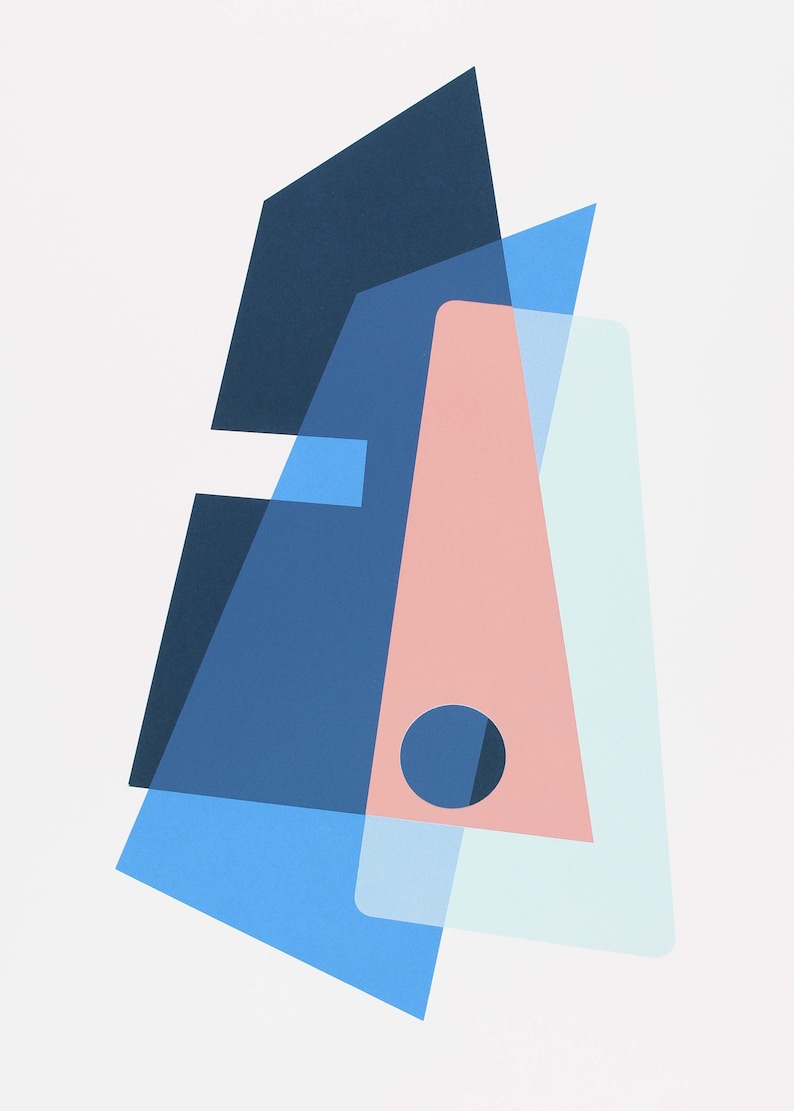 Composition 1 in Blue - Etsy