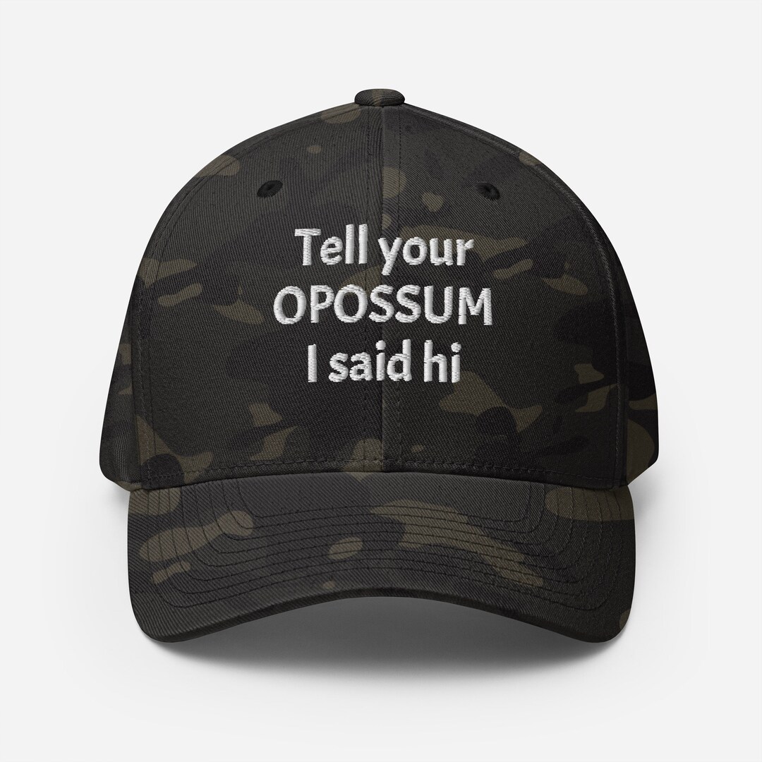 Embroidered Trucker Cap, Opossum Baseball Cap, Wild Animal Hat, Funny ...