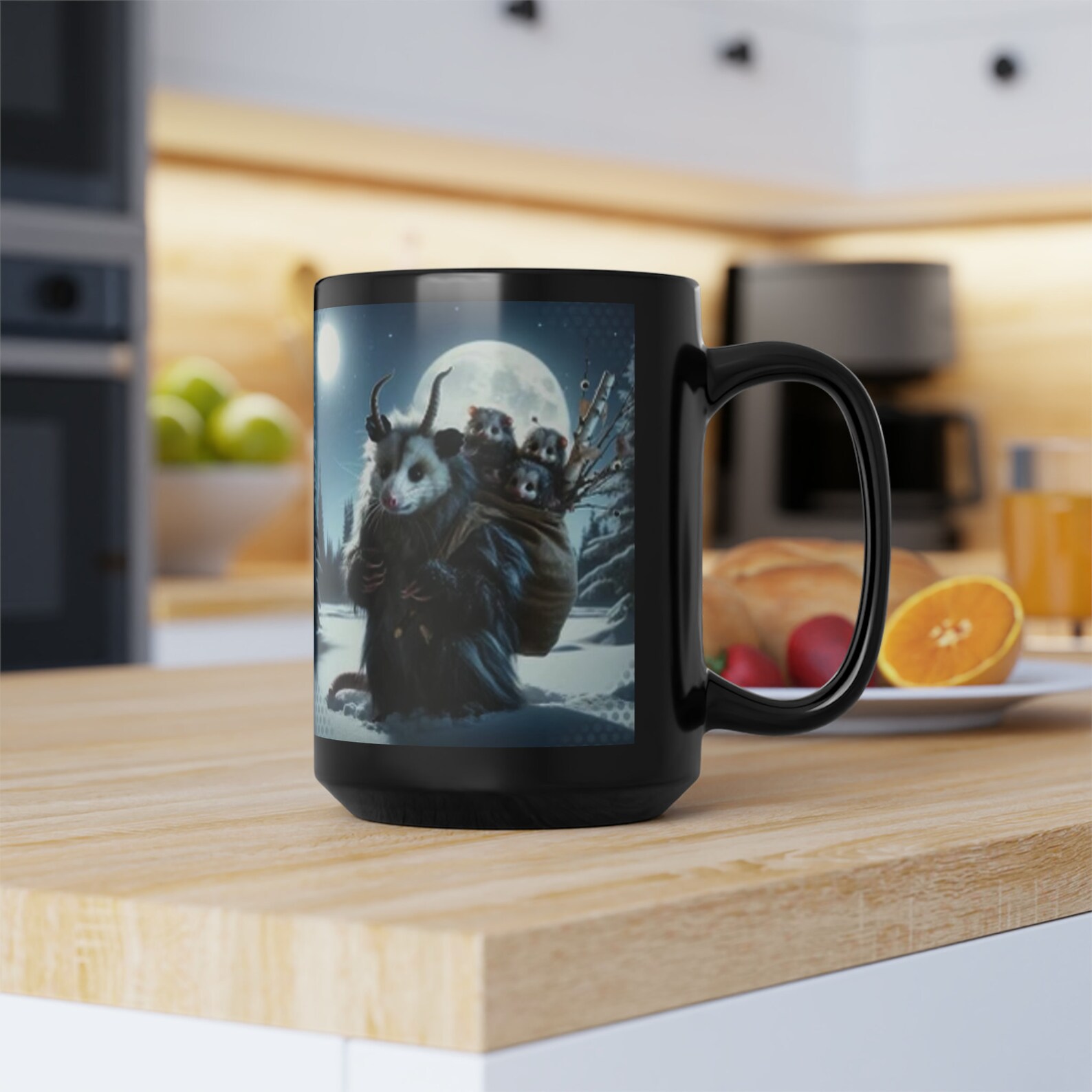 Krampus Mug, Opossum Krampus Mug, Opossum Gift, Possum Mystic, Winter ...