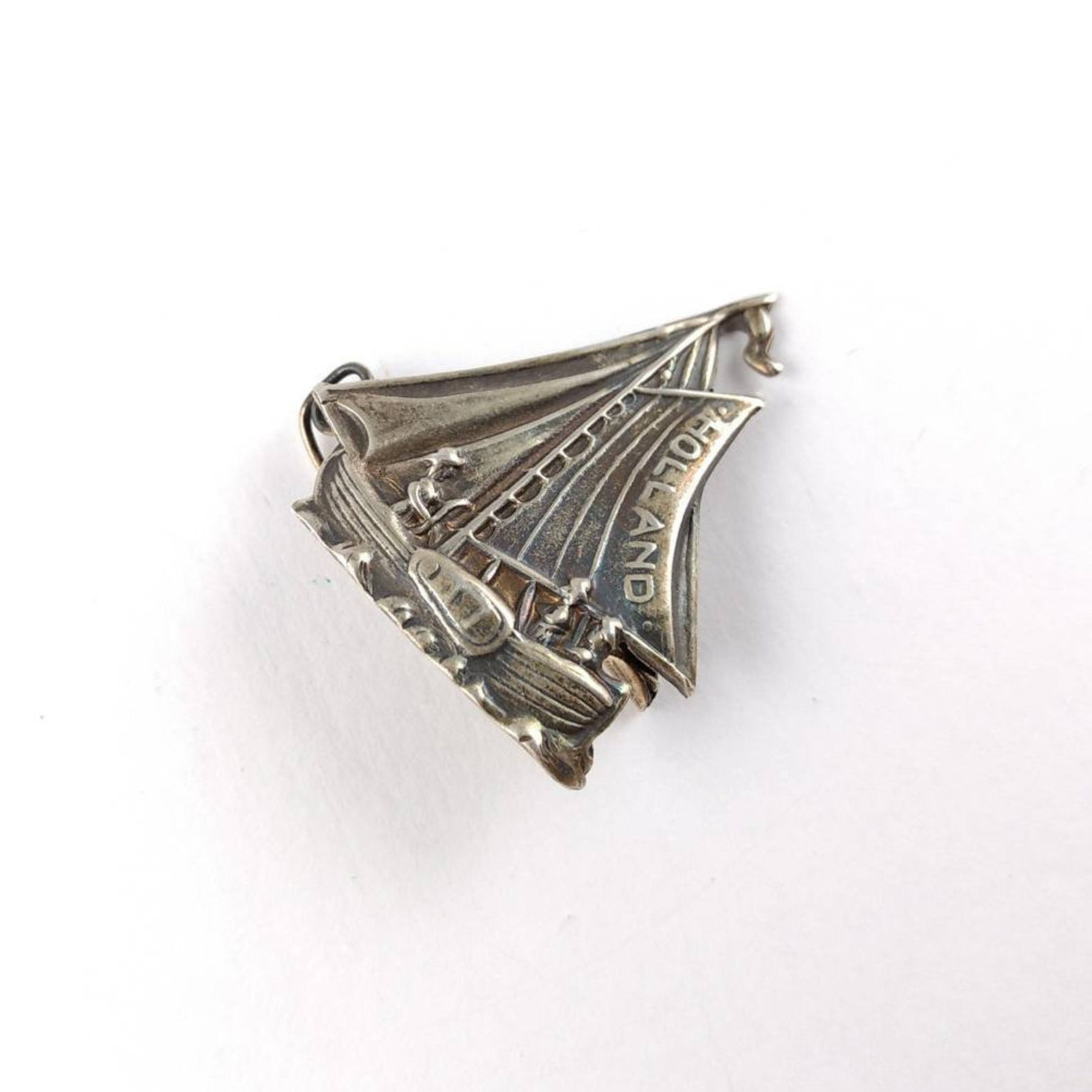 Boat Brooch Sterling Silver Holland Sail Boat Antique - Etsy