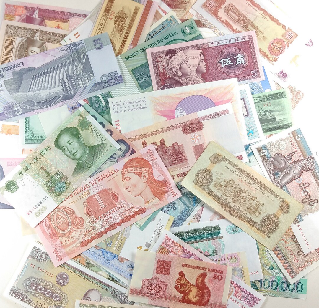 Banknotes From the World - Asia - Europe - North and South Amerika ...