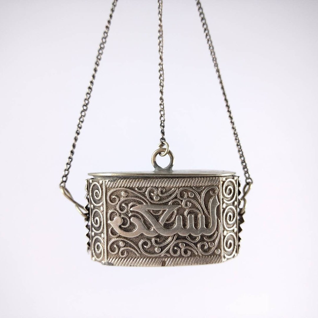 Antique Islamic Box - Middle Eastern - Silver Pendant Jewelry - Etsy