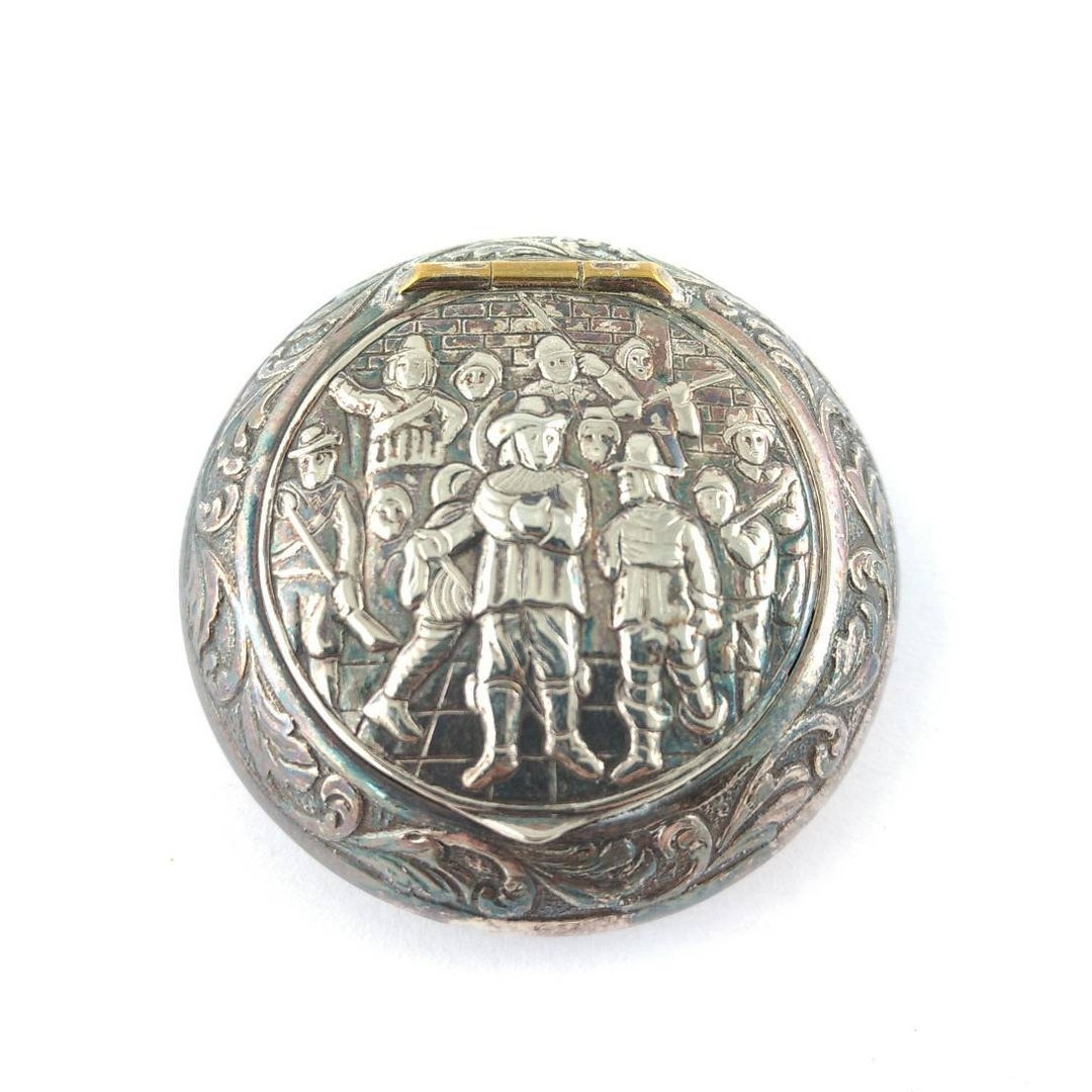 Old Pill Box - Vintage Trinket - Rembrandt - the Night Watch - Dutch ...