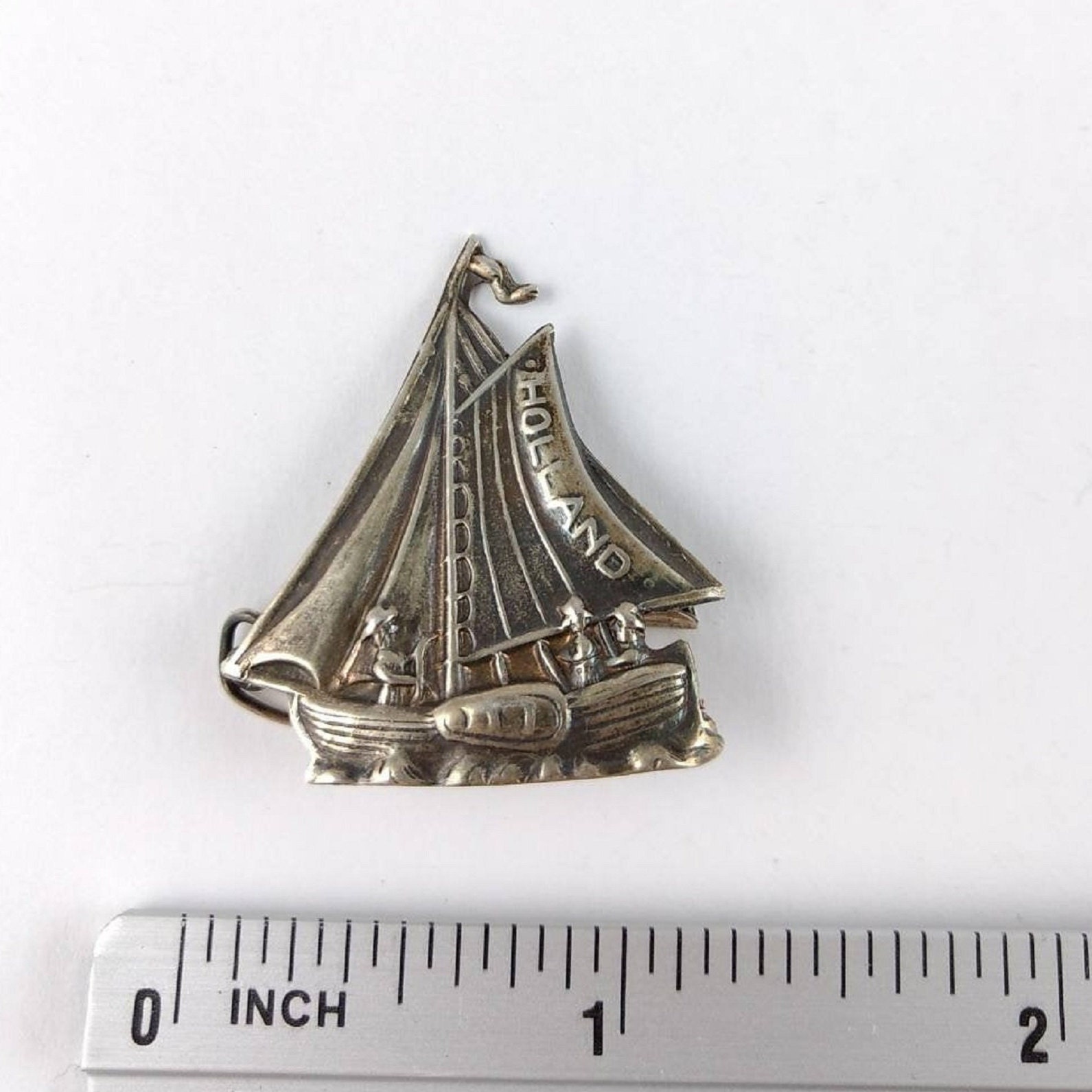 Boat Brooch Sterling Silver Holland Sail Boat Antique - Etsy