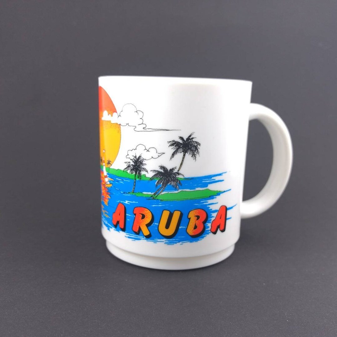 Aruba Mug - Divi Divi Tree - Retro - Vacation - Nature - Vintage - 90's ...