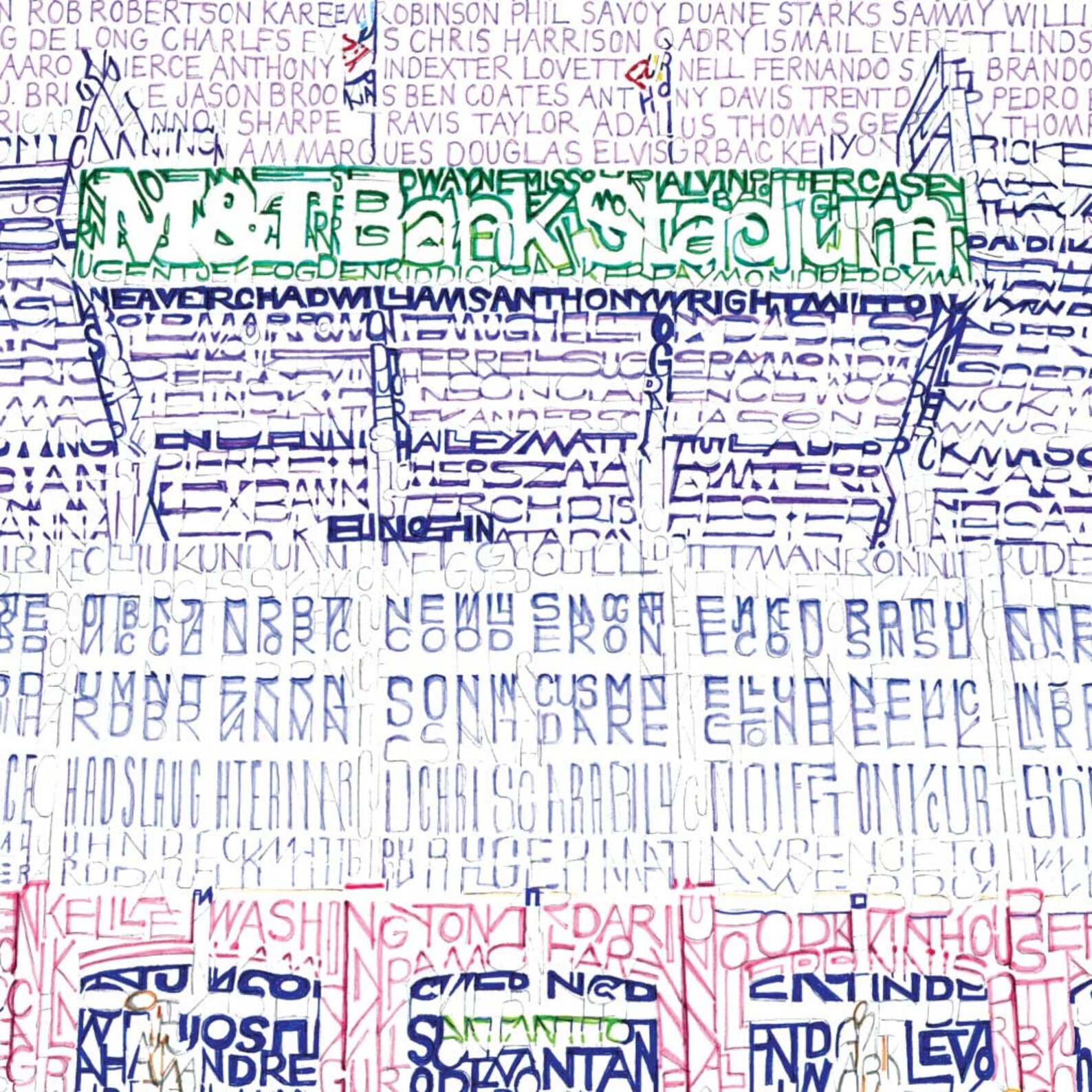 M&T Bank Stadium Word Art - Handwritten With the Names of Every Raven ...
