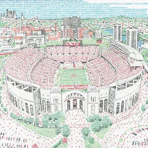 Ohio State Stadium Word Art - 16x20 - Handwritten With Every Buckeyes ...