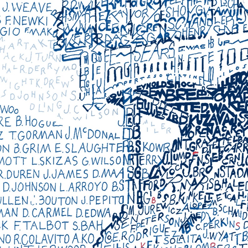New York Yankees - Yankee Stadium Word Art Print - EVERY YANKEE EVER ...