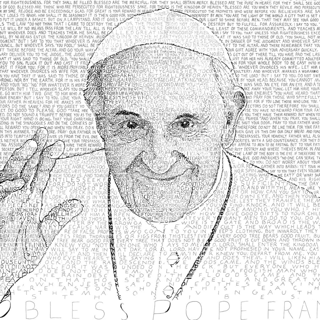 Pope Francis Word Art - FREE Shipping - 16"x20" - Pope Philadelphia ...