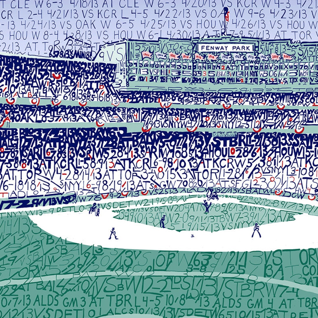 Boston Red Sox 2013 World Series Word Art - Red Sox Art - FREE Shipping ...