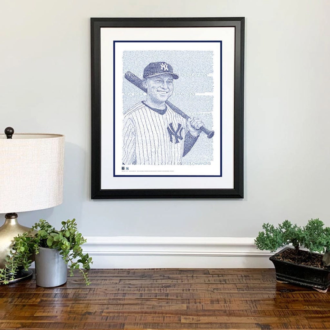 Derek Jeter Word Art - Handwritten With Every Score From Five World ...