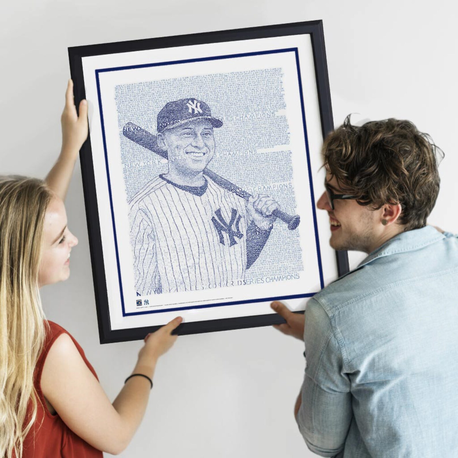 Derek Jeter Word Art - Handwritten With Every Score From Five World ...