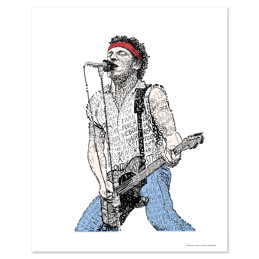 Bruce Springsteen Word Art - FREE Shipping - 16"x20" - Springsteen ...