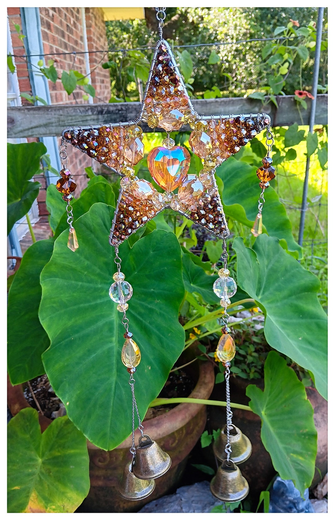 Crystal Suncatcher Wind Chime Star - Etsy