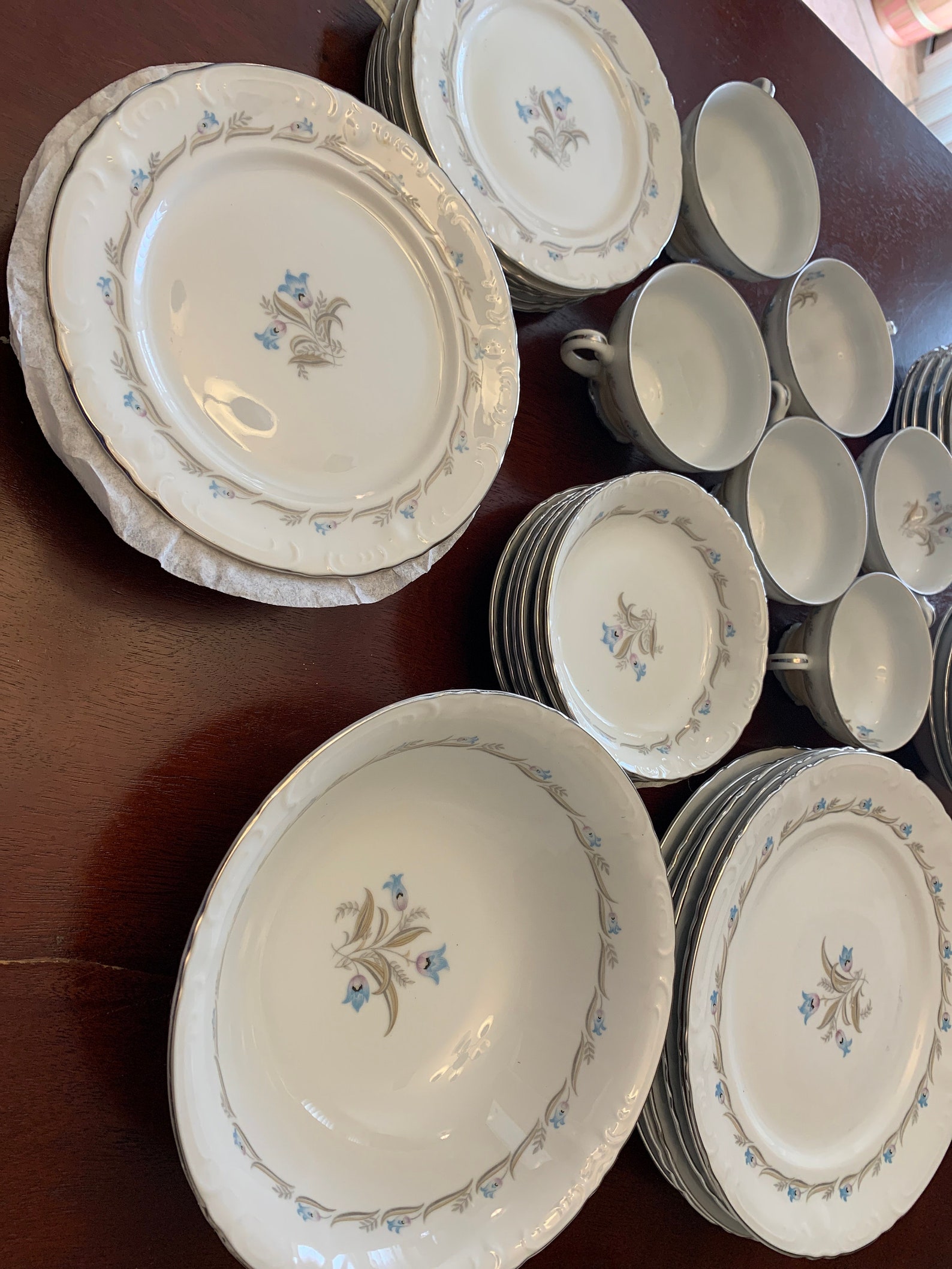 44 Pc.1960s Vintage Fine China Blue Bell Japan Dinnerware - Etsy