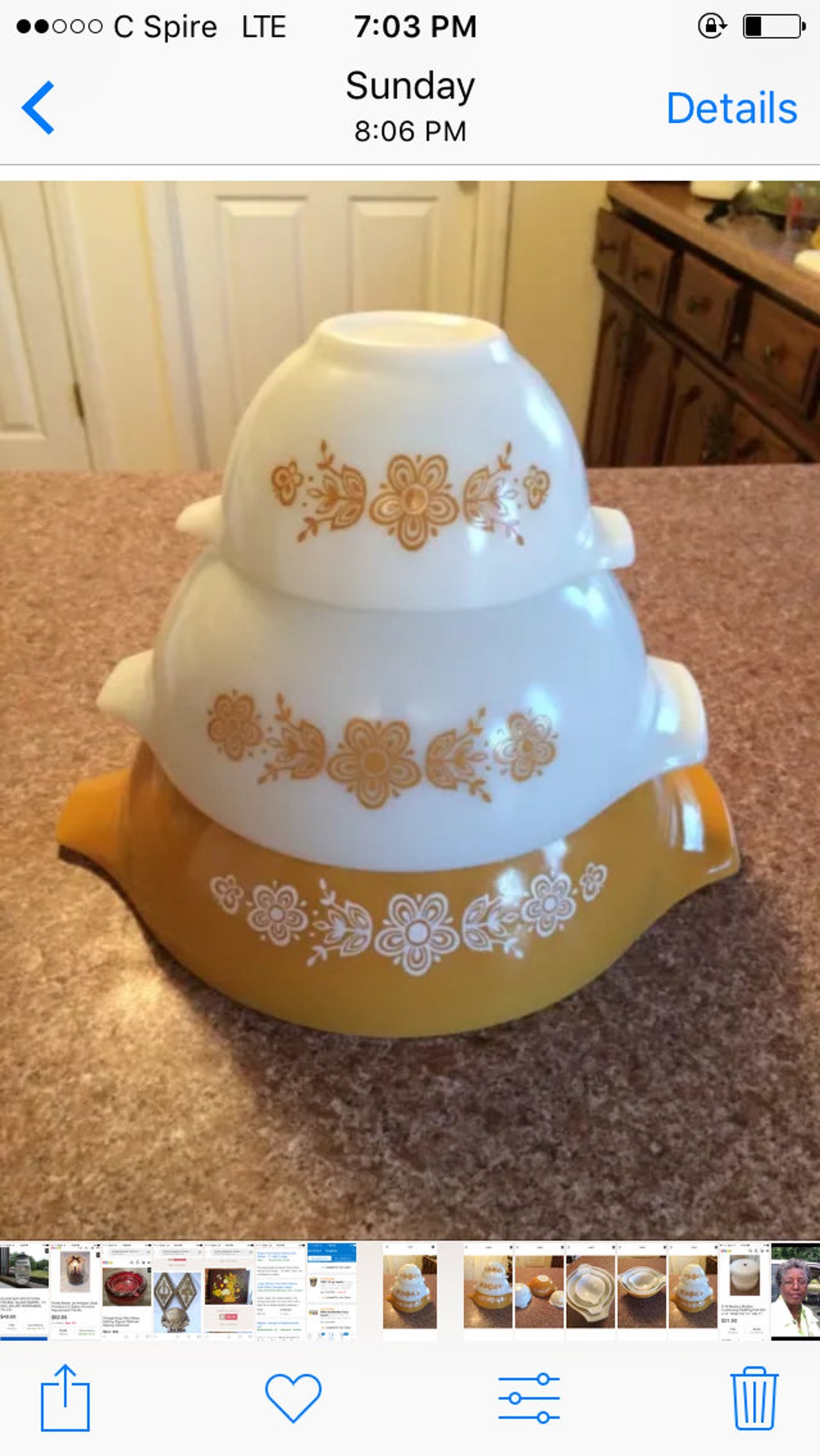Vintage Nesting/mixing Pyrex Bowls Butterfly Gold Cinderella Set of ...