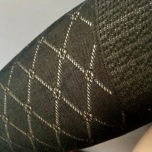 Black Textured Knee Highs With Rombo Design Black and Silver - Etsy