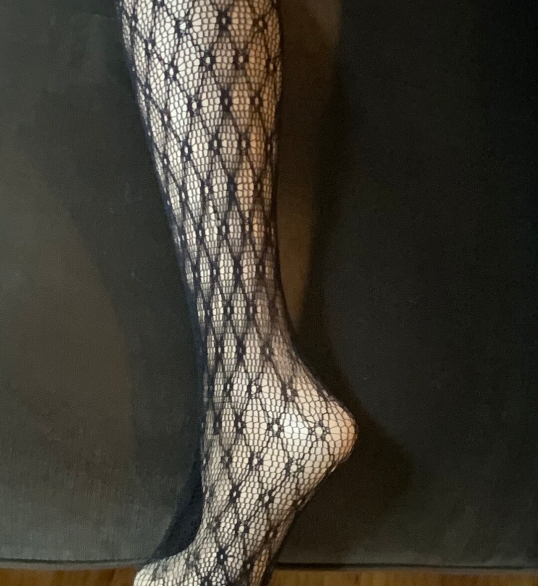 Navy Blue Fishnets Seamless Fishnet Stretch Lace Pantyhose - Etsy