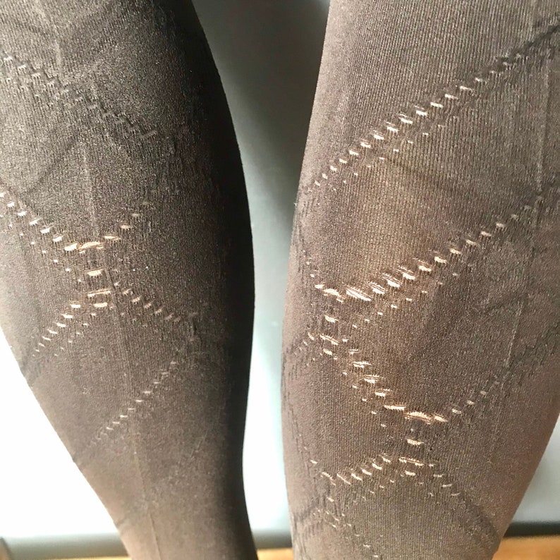 Heavy Opaque Tights Ajour Texture Winter Tights Made in | Etsy