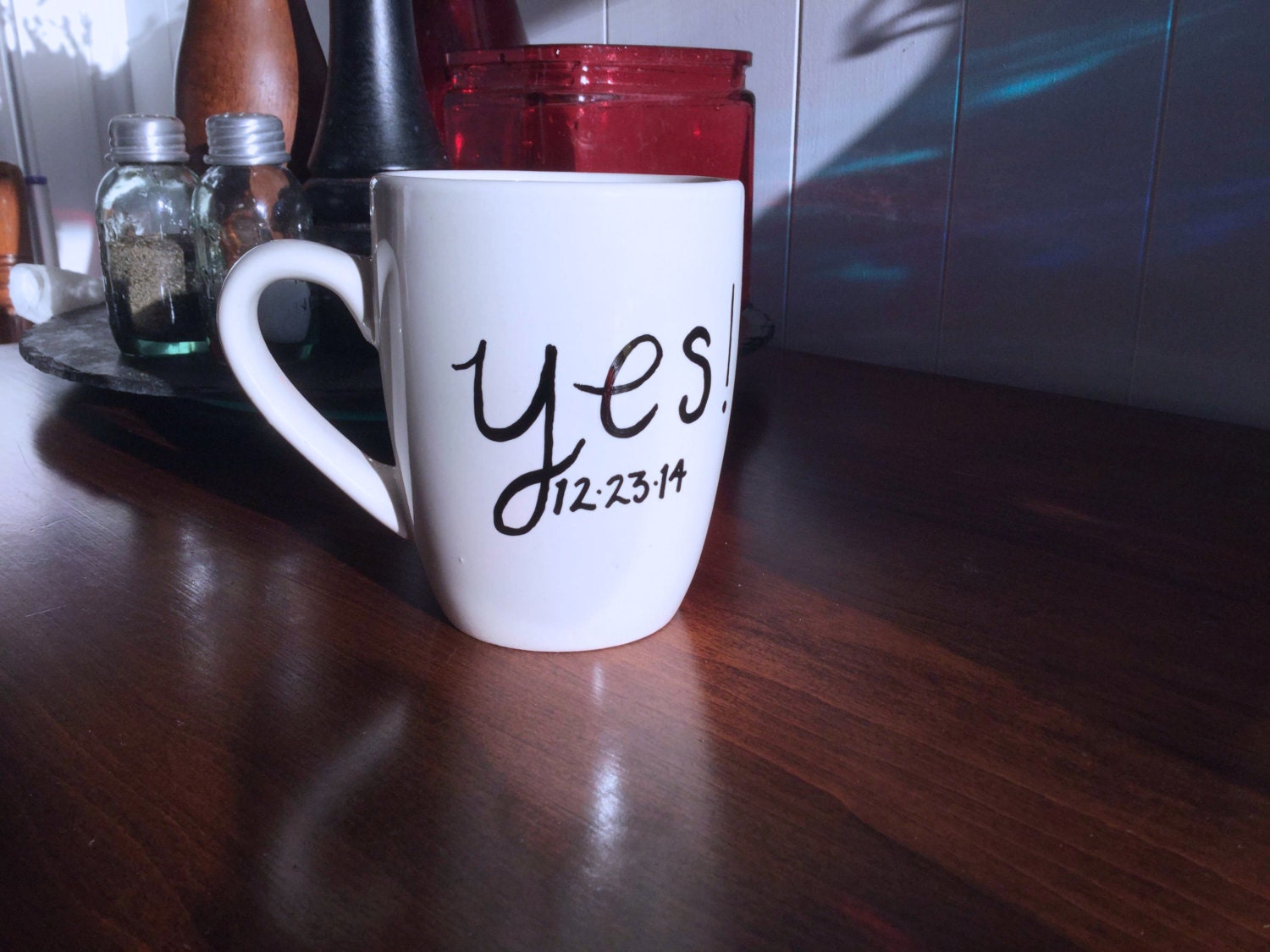 Yes! Custom Personalized Engagement Mug (1 Mug) - Etsy