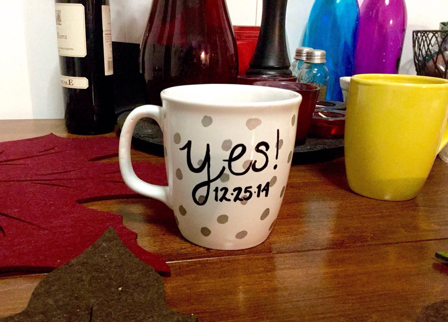 Yes! Custom Personalized Engagement Mug (1 Mug) - Etsy
