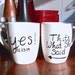 Yes! Custom Personalized Engagement Mug Set (2 Mugs) - Etsy