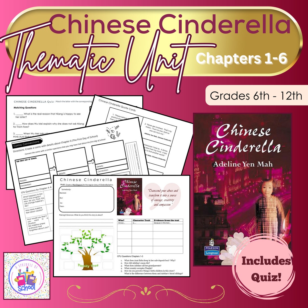 Chinese Cinderella Thematic Unit Chapters 1-6 - Etsy