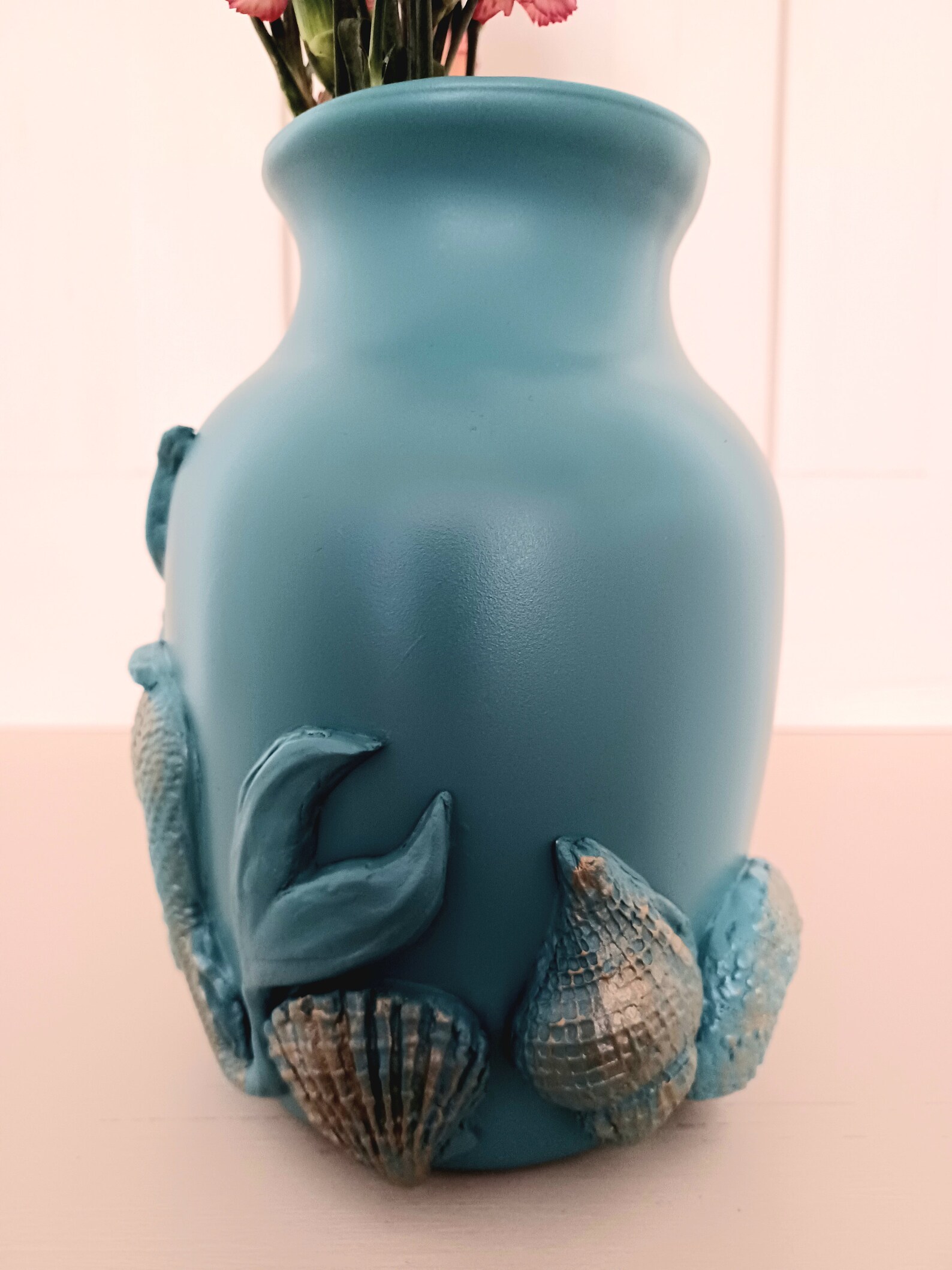 Mermaid Vase Mermaid Decor Nautical Vase Seashell Vase - Etsy