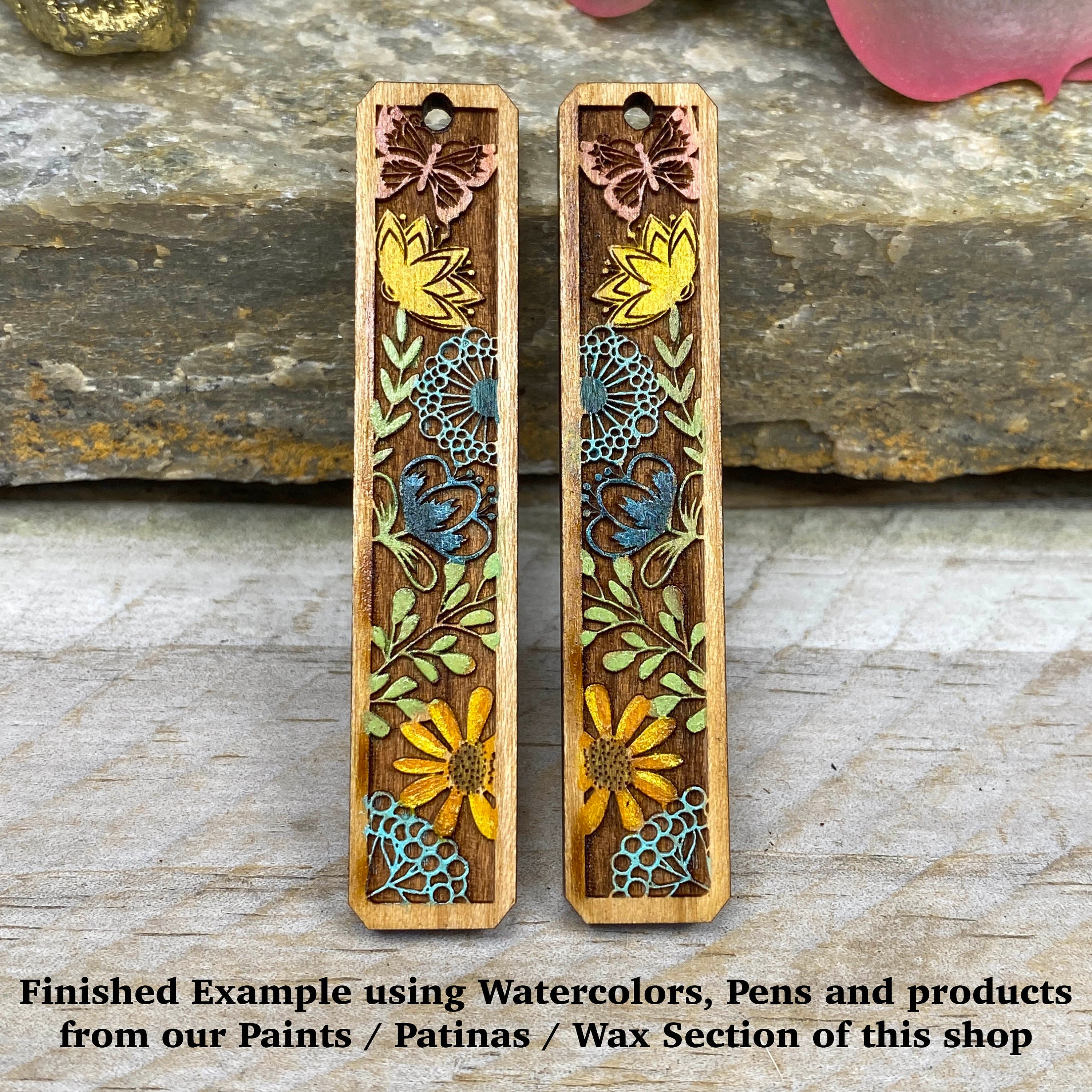 DIY wood charms kit 2 pick 4 charm styles get 2 pair of | Etsy