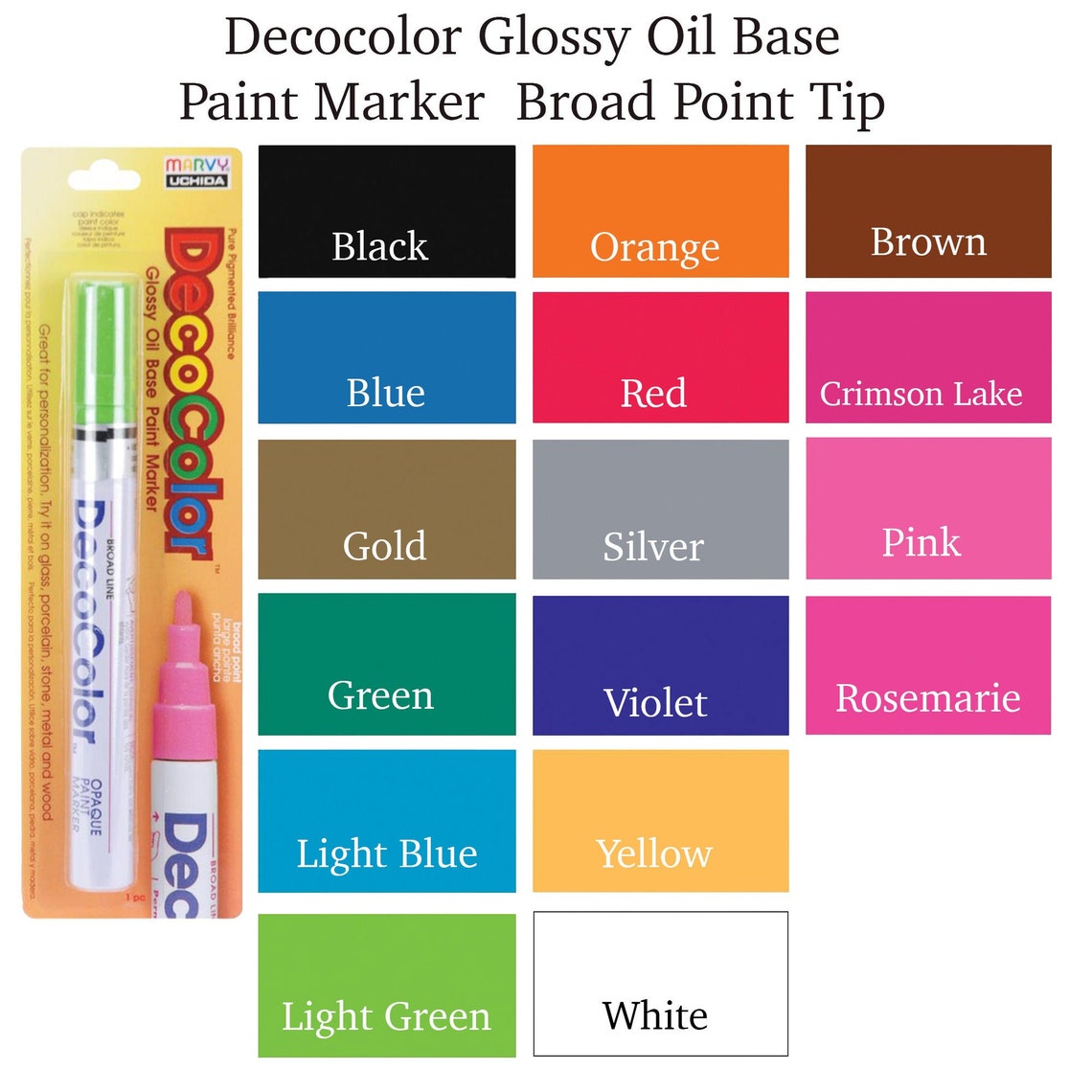 Marvy Uchida Broad Tip Decocolor Multi Surface Oil Based - Etsy