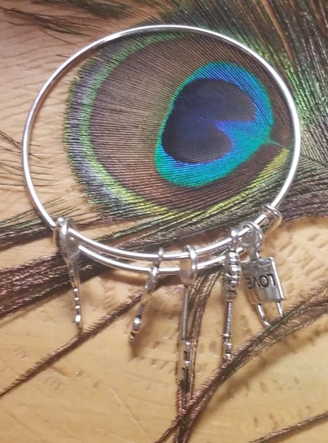 Keys Charm Bracelet LOCKS & KEYS - Etsy