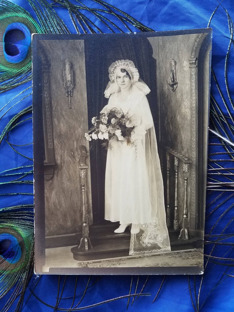 Vintage Wedding Photo Sepia Tone 5"x7" BRIDE - Etsy