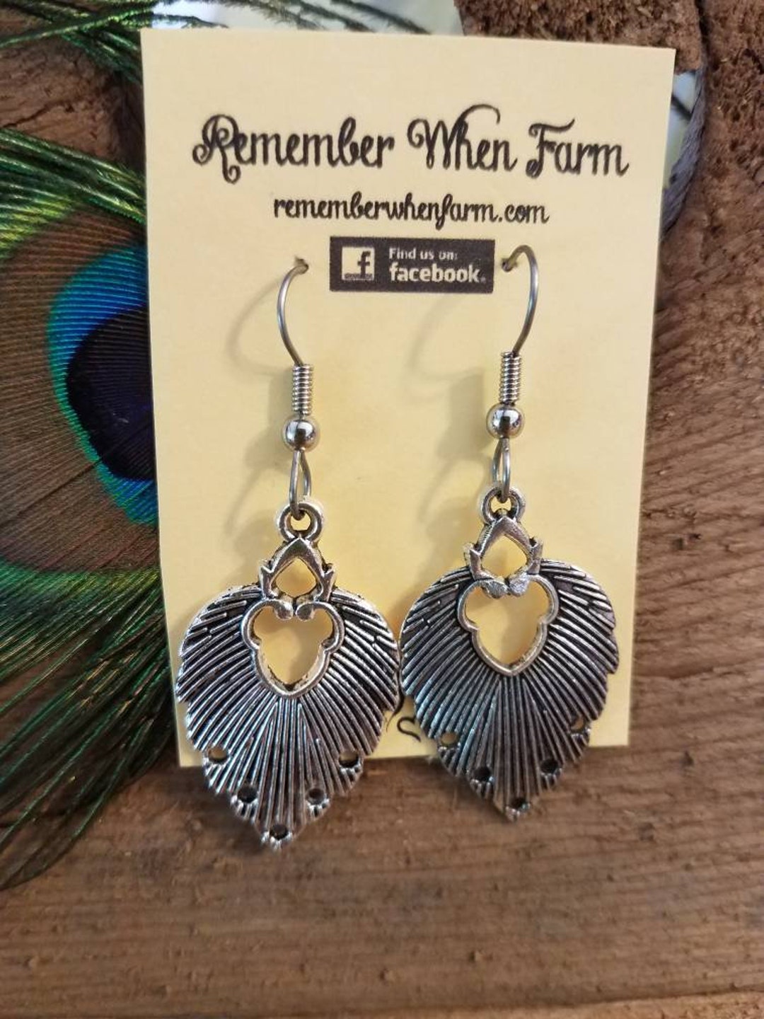 Silver Earrings Fish Hook Dangle Style - Etsy