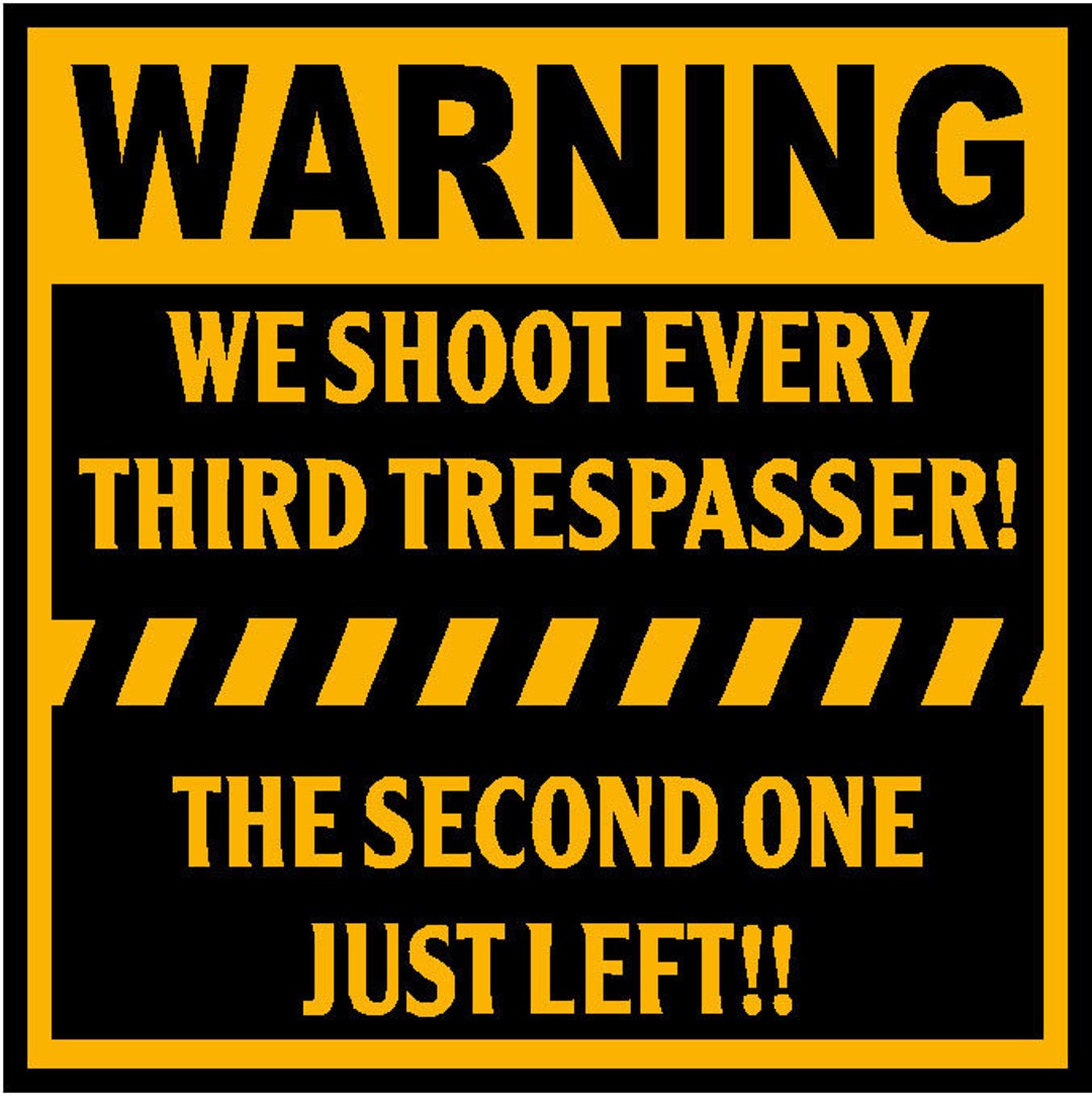 9" X 9" PVC Sign Warning We Shoot - Etsy